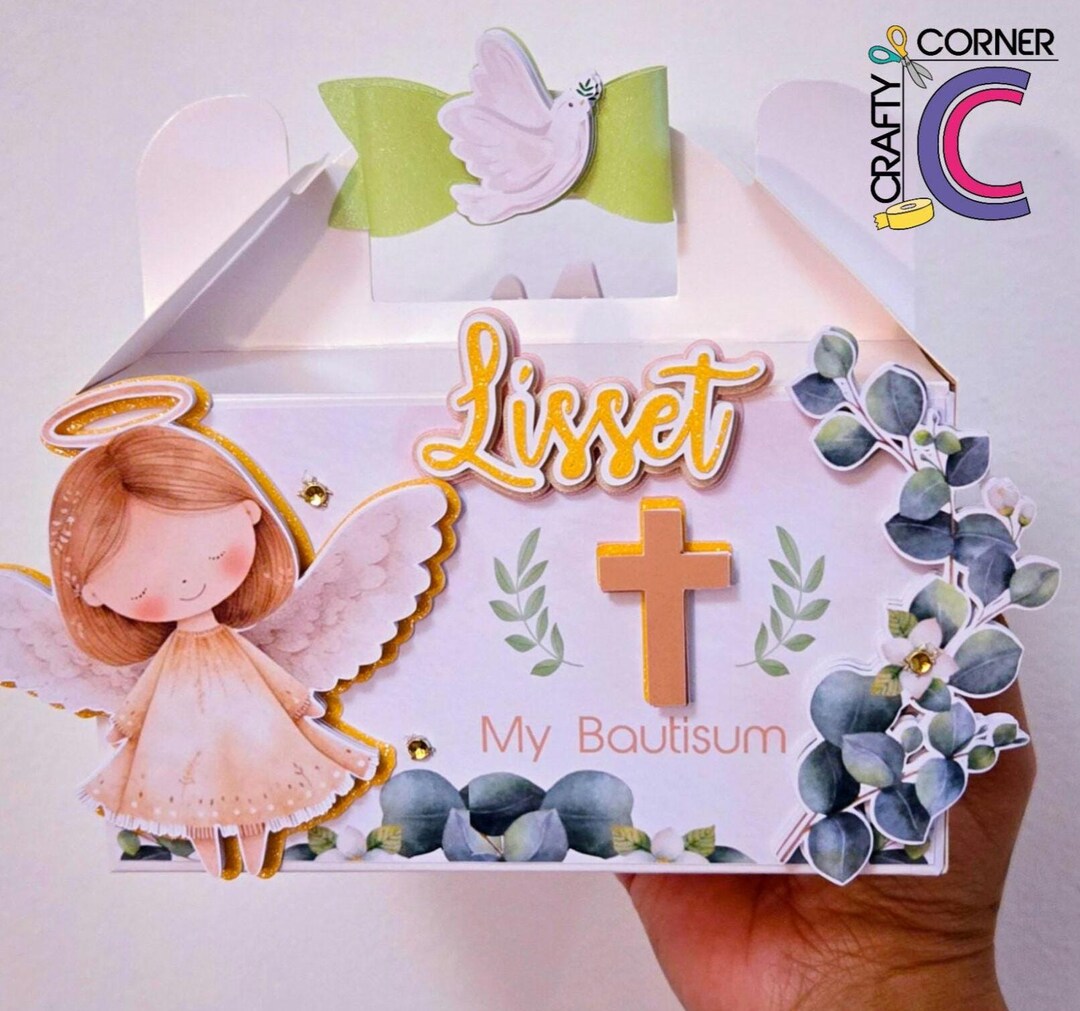 Personalized Baptism Gabble Box | Custom Name Party Favor for Kids ...