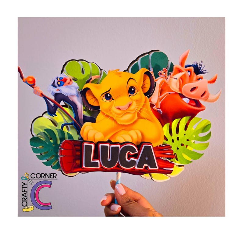 Lion King Cake Topper | Handmade Party Decor for Kids | Custom Cake ...