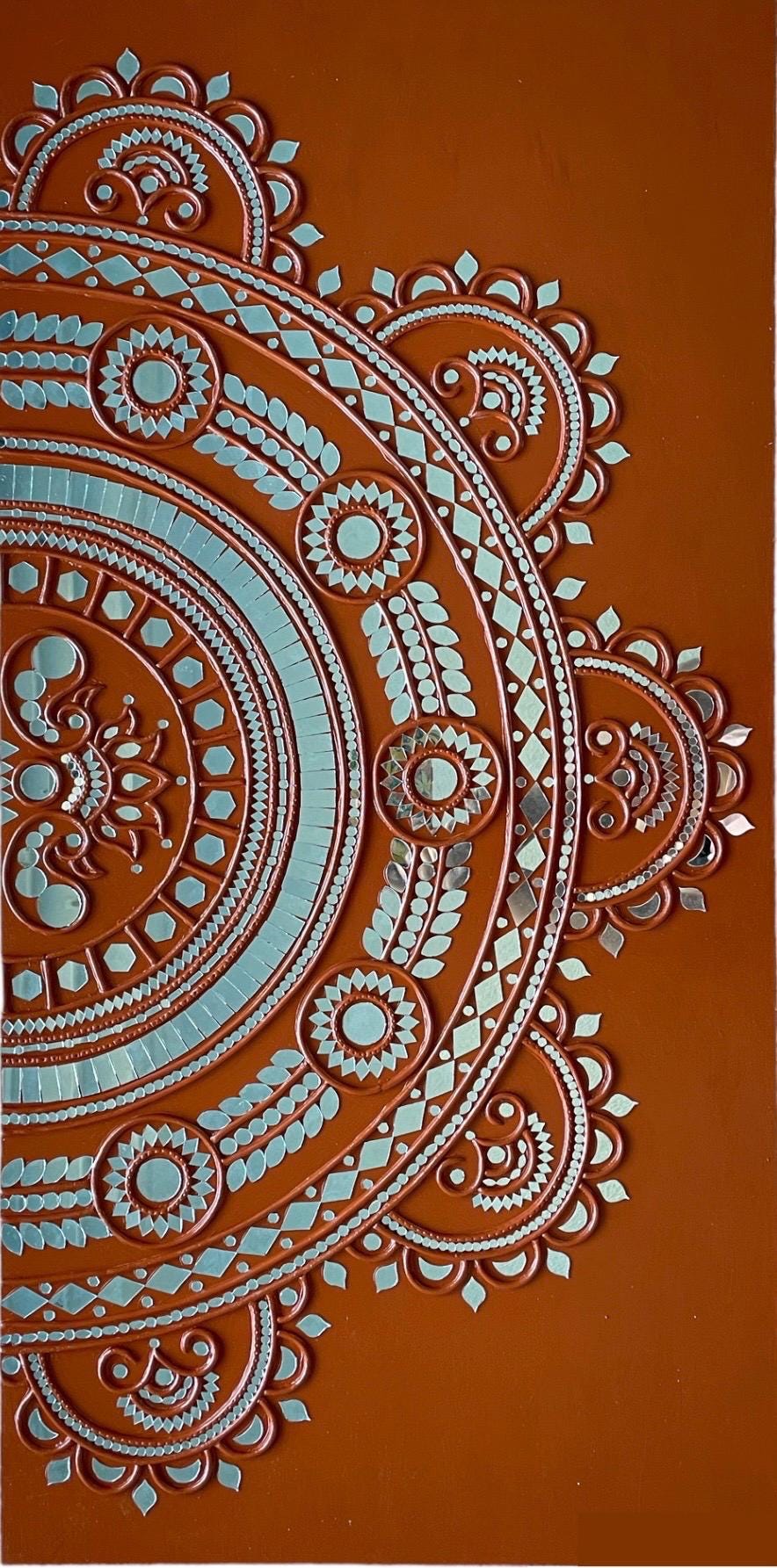 Mirror Mandala Lippan Art, Mandala Art, Mosaic Mandala, Home Decor ...