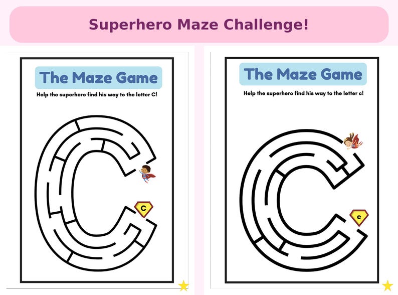 100 Printable Alphabet Maze Worksheets for Kids, Number Maze Worksheets ...