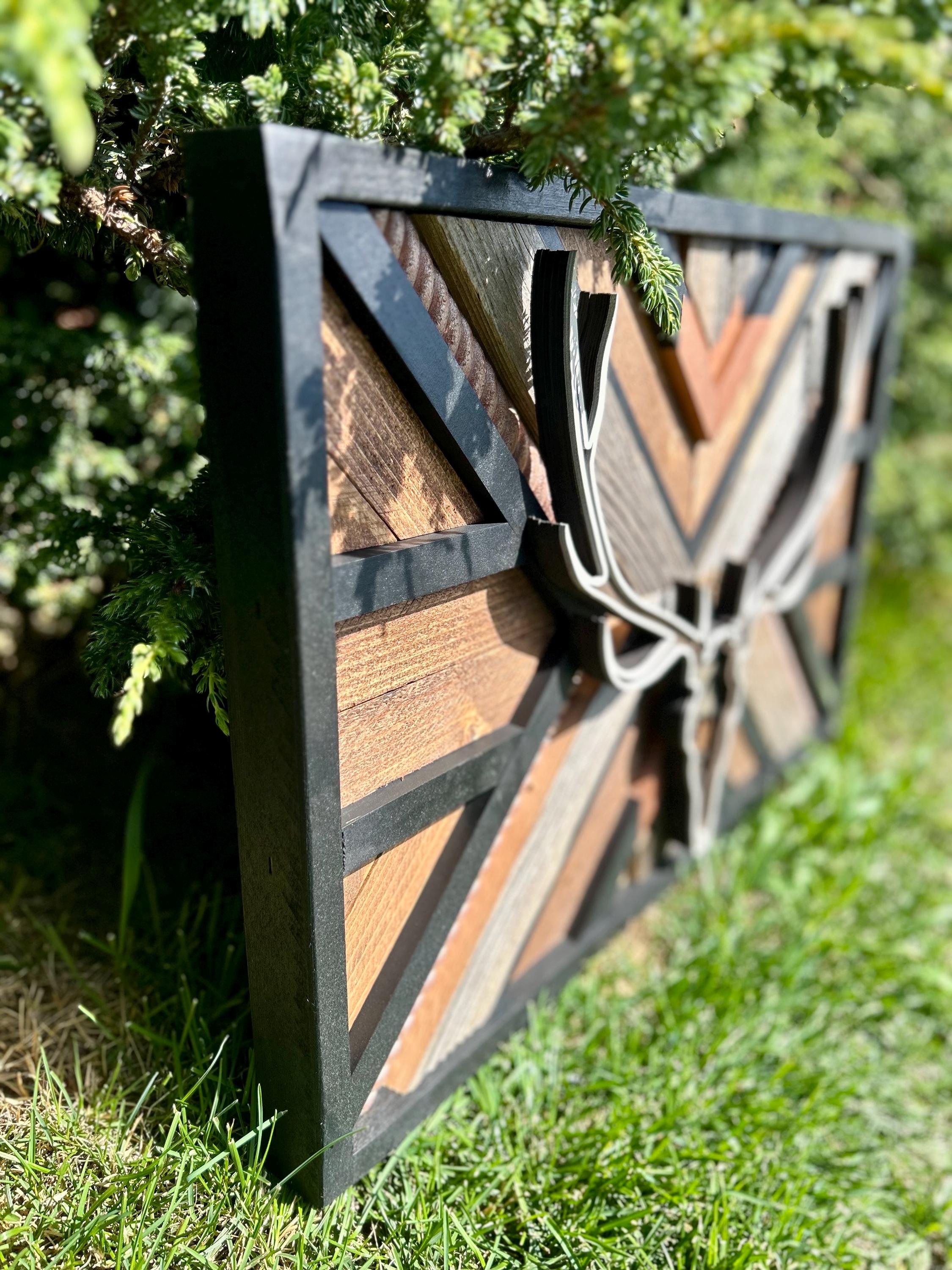 Geometric Elk Skull Wood Wall Art: Rustic Cabin Decor - Etsy