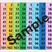 Number Chart - 0-109 Coloured Columns - Etsy