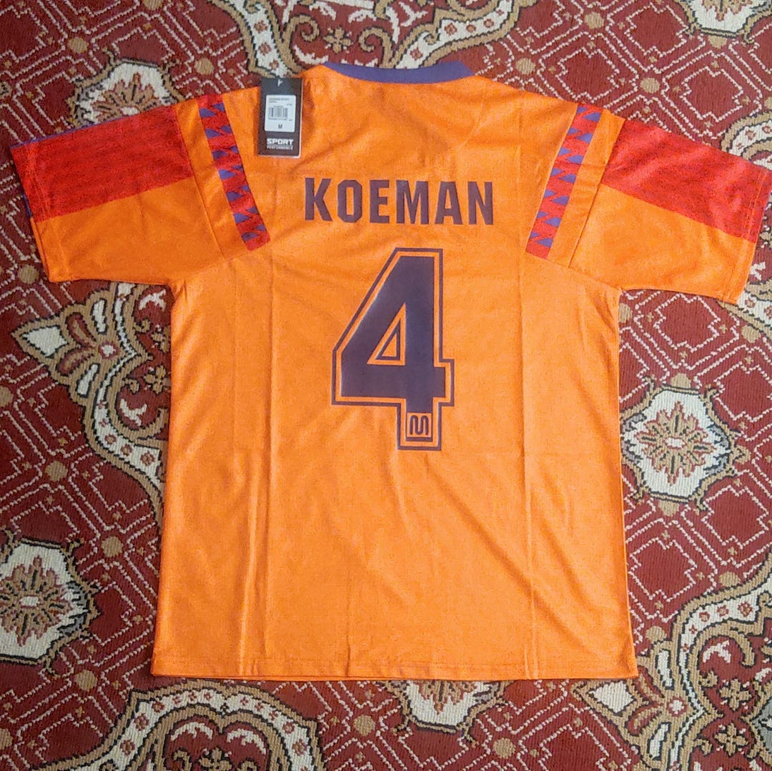 Retro Ronald Koeman Barcelona Jersey – Orange 1992 UCL Final Kit – Rare ...