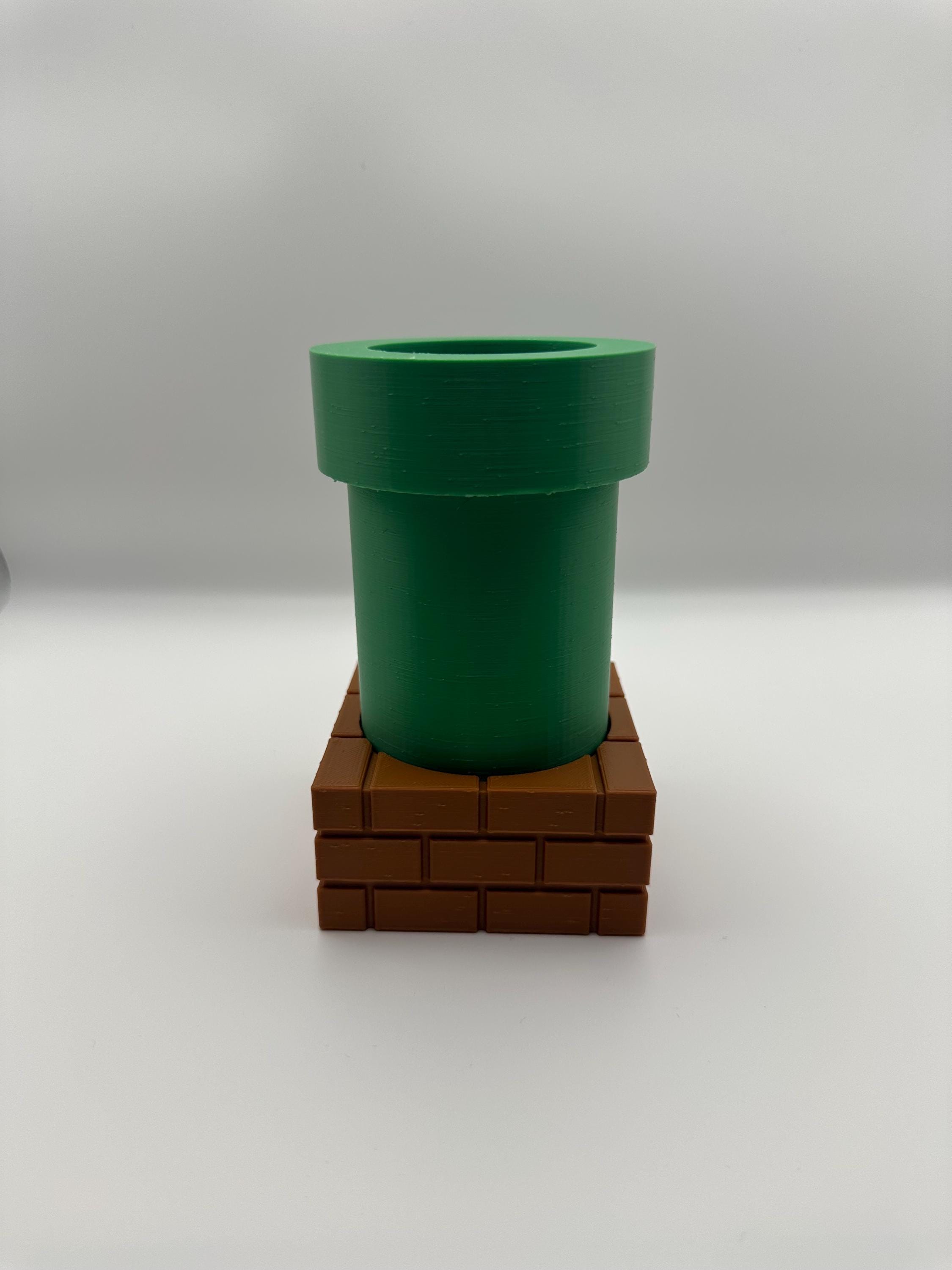 Super Mario Bros. Warp Pipe Planter or Pencil Holder - 3D Printed Retro ...