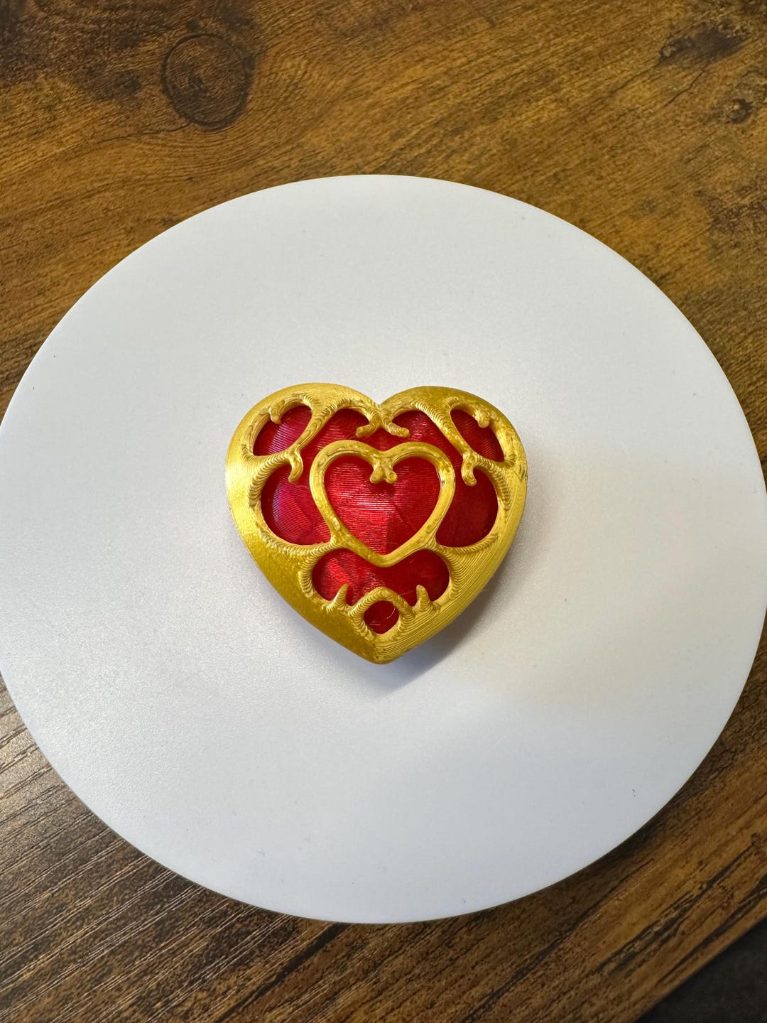 Legend of Zelda Heart Container Set - Translucent Red and Gold 3D ...