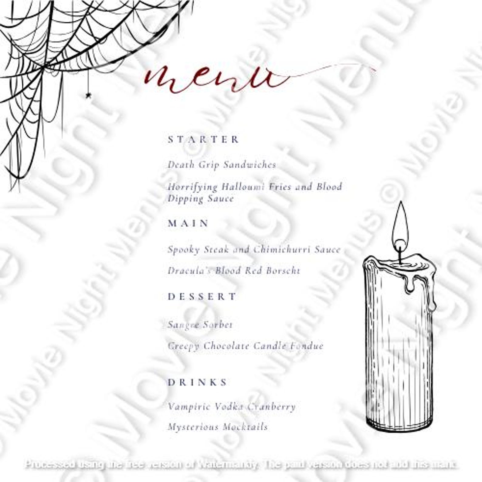 Vampire Movie Night, Movie Night Menu, Halloween Movie Night, Vampire ...
