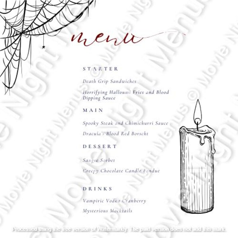 Vampire Movie Night, Movie Night Menu, Halloween Movie Night, Vampire ...
