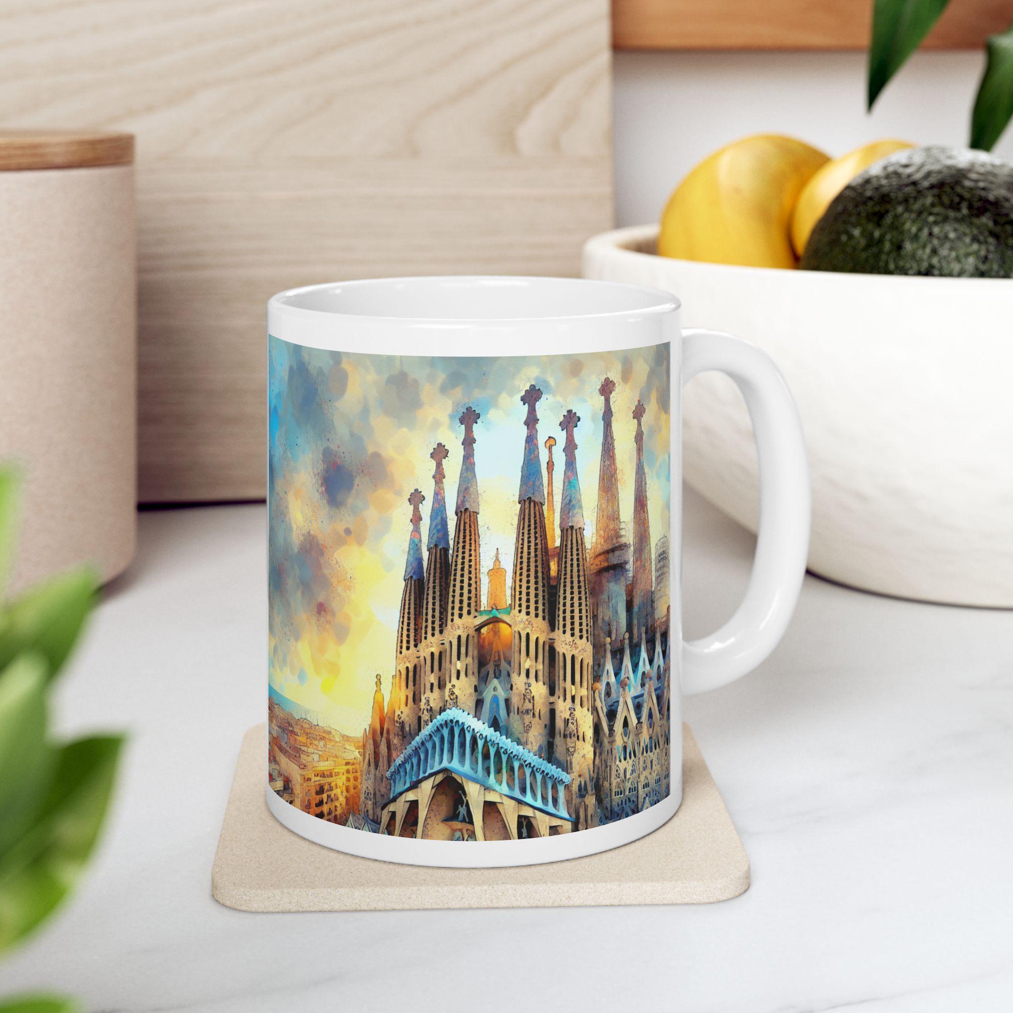 Sagrada Familia Ceramic Mug Gaudi Architecture Coffee Cup, Unique Gift ...