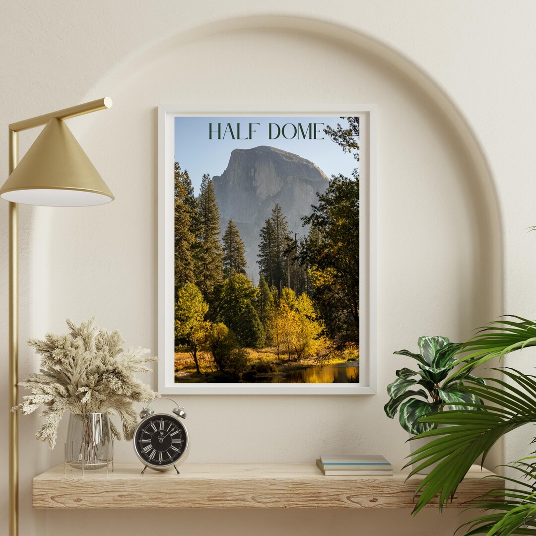 Yosemite Half Dome Framed Poster: Outdoorsy Travel Decor - Etsy