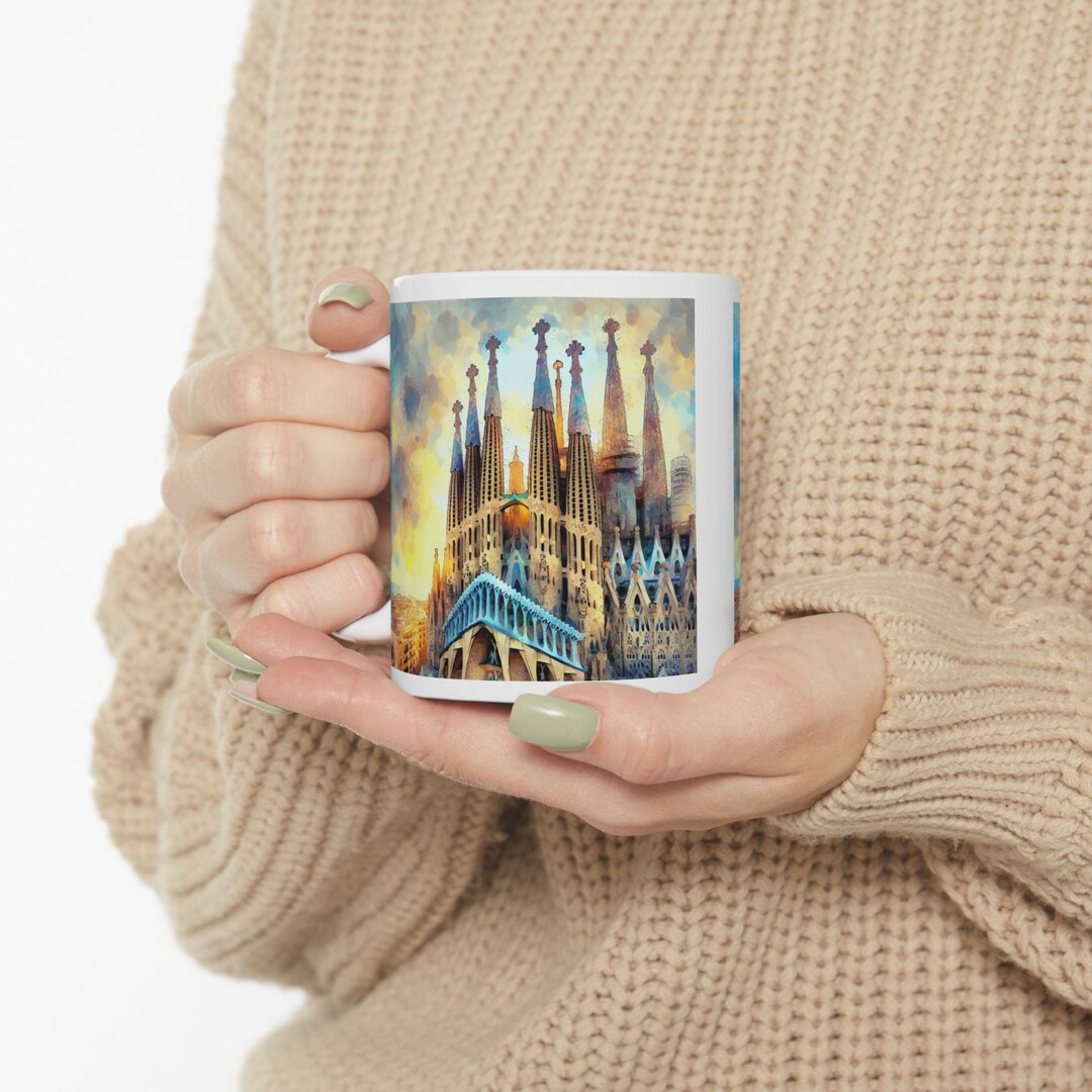 Sagrada Familia Ceramic Mug Gaudi Architecture Coffee Cup, Unique Gift ...