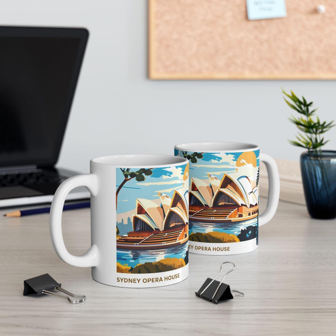 Minimalistic Sydney Opera House Mug Design - Australia Landmark ...