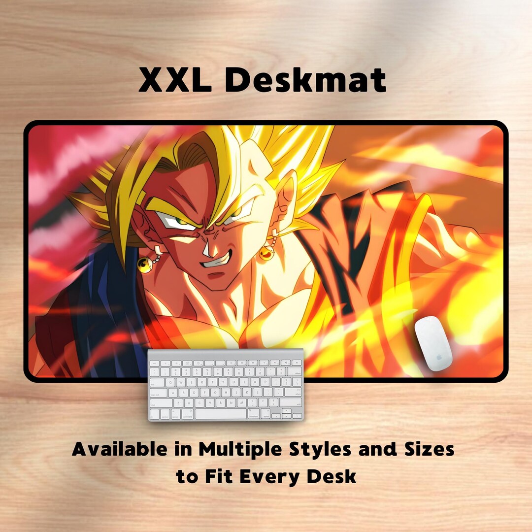 Super Vegeta Desk Mat Anime Mouse Pad, Gaming Desk Accessory, Dragon ...