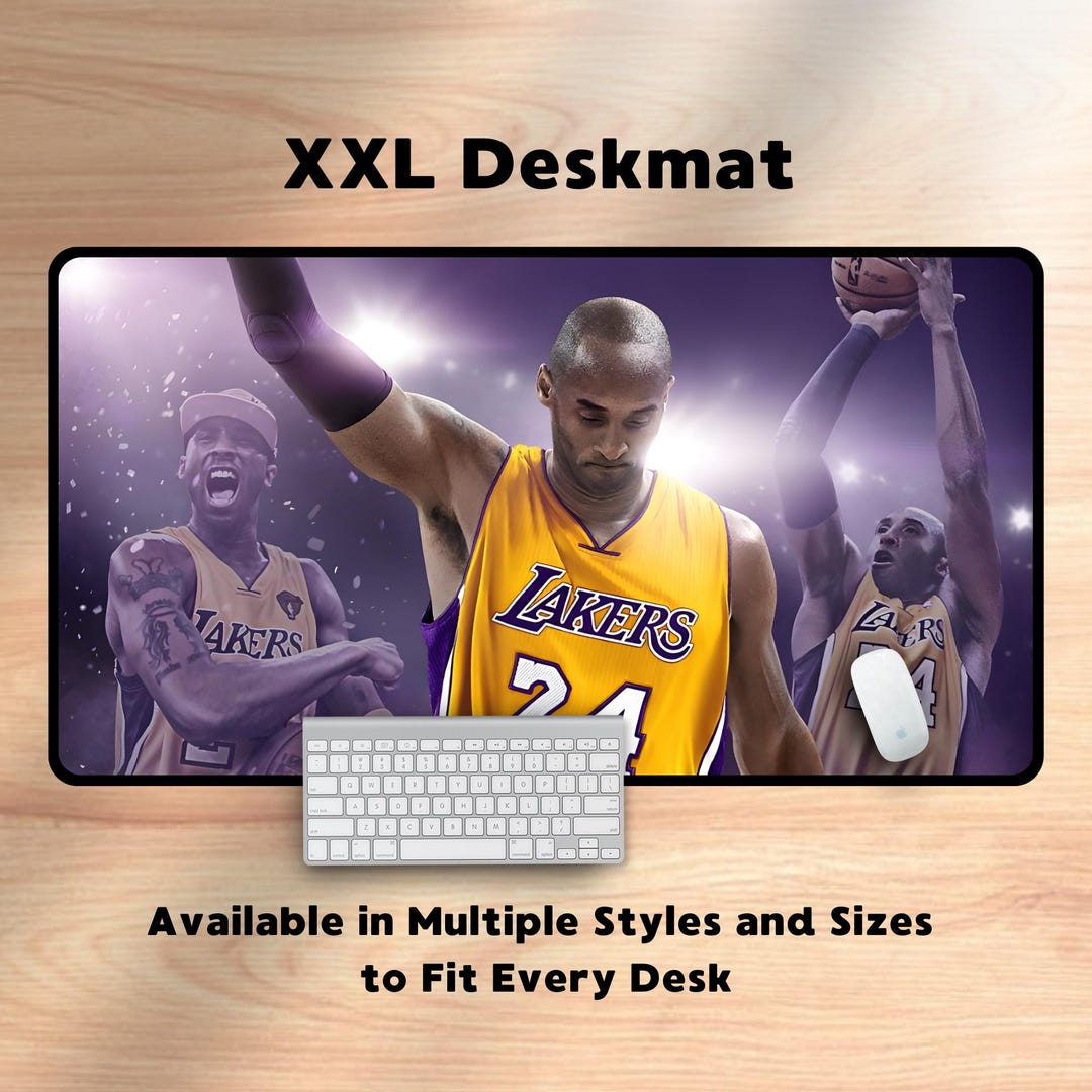 Kobe Bryant Desk Mat, Sports Desk Mat, Basketball Mouse Pad, Kobe ...