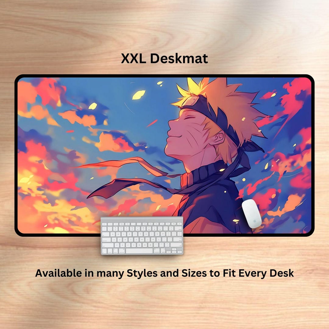 Naruto Desk Mat, Happy Anime Mouse Pad for Office or Gaming, Large Desk ...