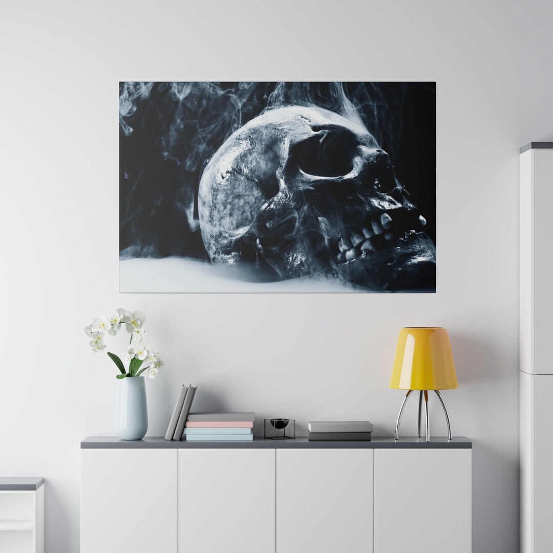 Skull Table, Skeleton Table, Horror Table, Canvas Table, Wall Decor - Etsy