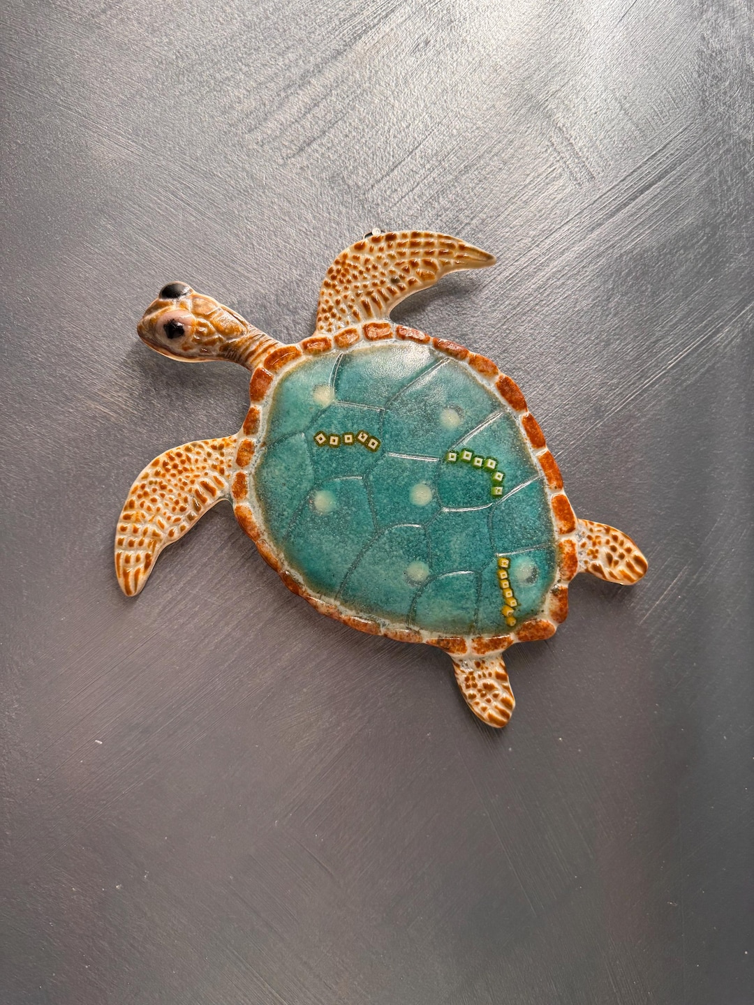 Sea Turtle Wall Decor, Beach House Deco, Coastal Living, Glass Turtle ...