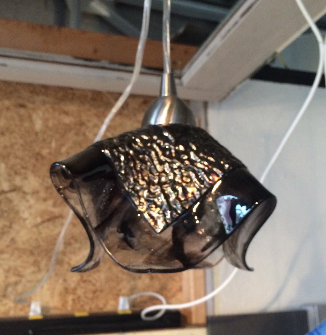 Fused Glass Pendant Light - Etsy