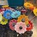 Glass Garden Art | Flower Bouquet | Glass Flower Centerpiece | Daisy ...