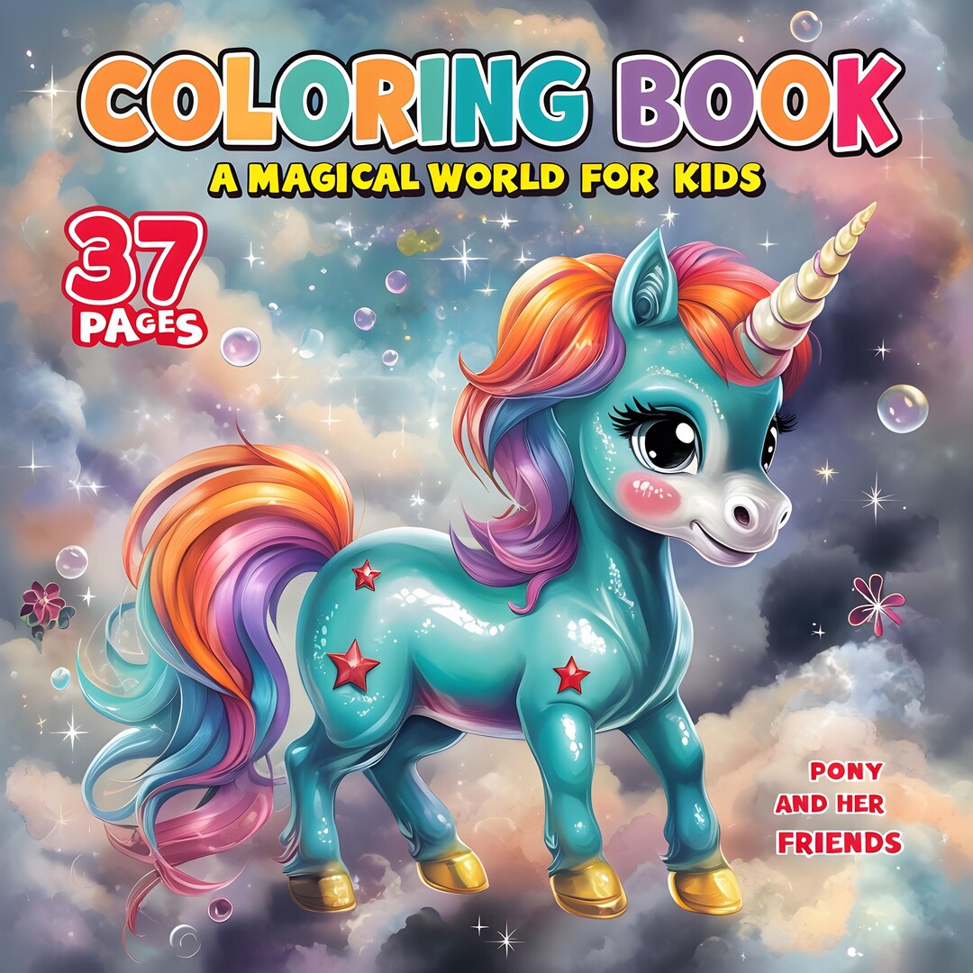 37 Pages Unicorn and Her Friends for Kids |coloring Pages| Kids ...
