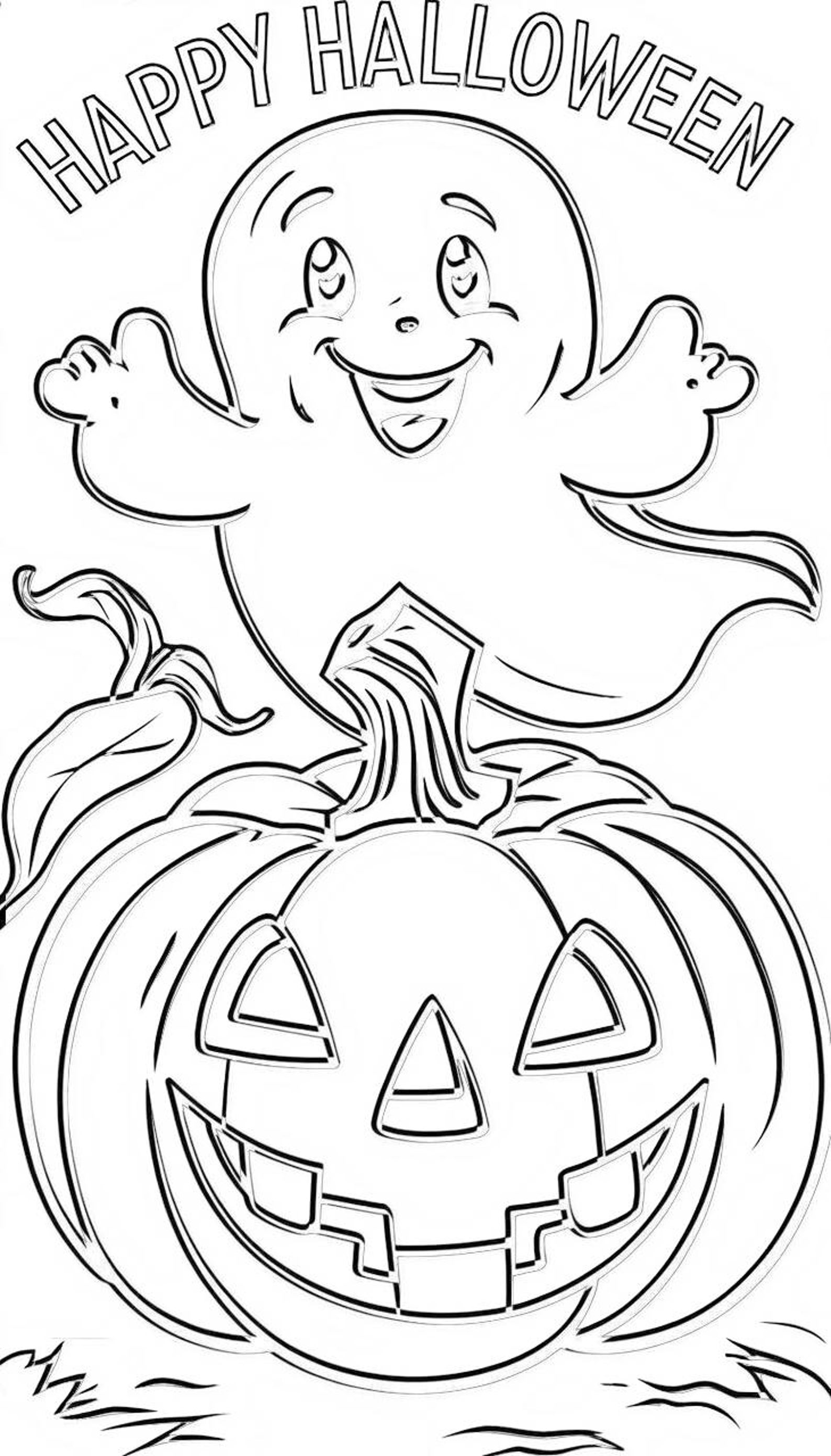 30 Halloween Coloring Pages| for Kids and Adults | Instant Download Pdf ...