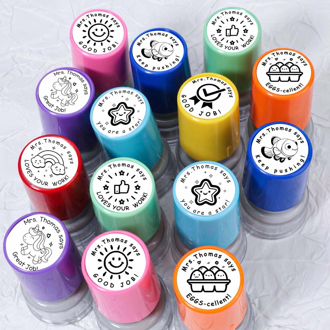 Teacher Classroom Stamp, Custom Teacher Stamp, Comments & Encouragement ...