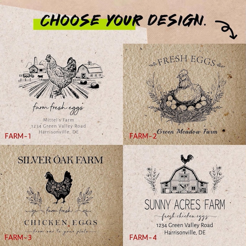 Custom Egg Carton Stamp | Farm Fresh Eggs Stamp | Personalized Farm ...