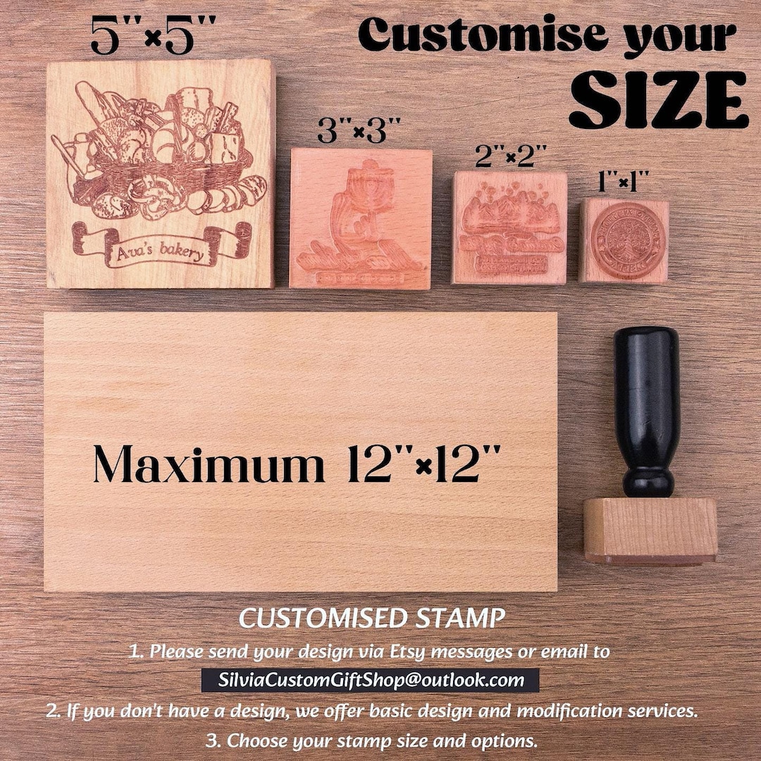 Maximum 12" Rubber Stamp, Custom Logo Stamp, Large Stamp, Small Stamp ...