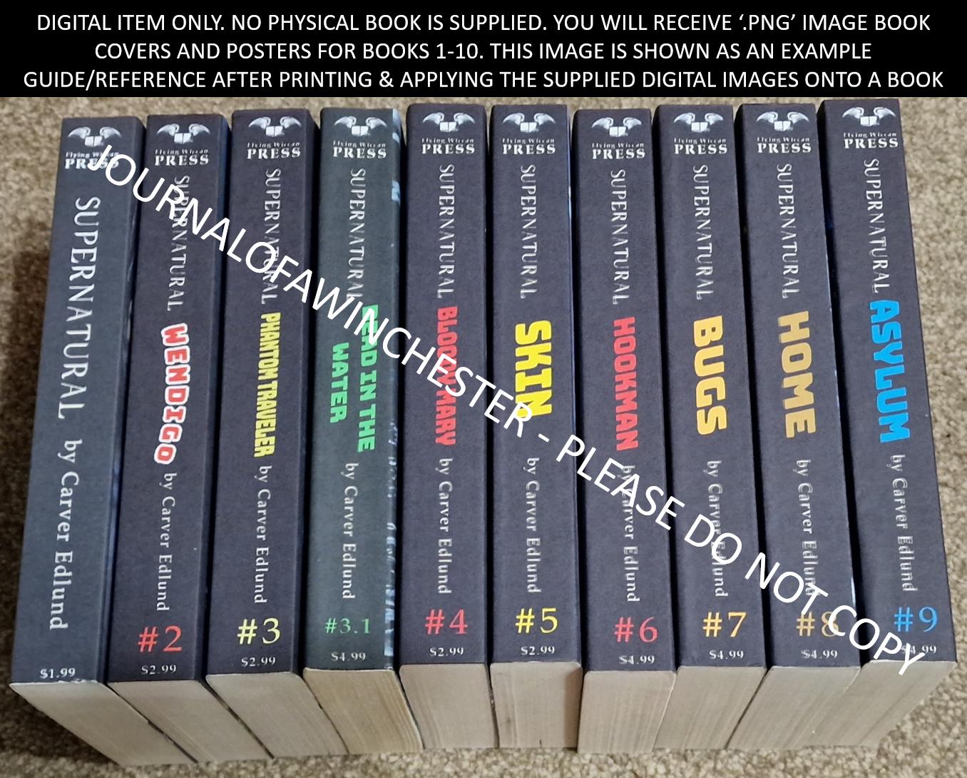 Supernatural Carver Edlund Book Cover DIGITAL .pngs Books 1 -10 ...