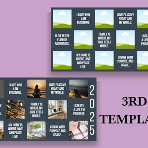 Vision Board Template 2025 Digital Vision Board Manifestation Goal ...