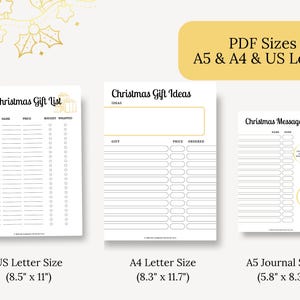 Christmas Planner for Women Printable Holiday Organizer Countdown Gift ...