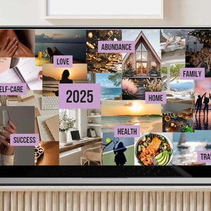 Vision Board Template 2025 Digital Vision Board Manifestation Goal ...