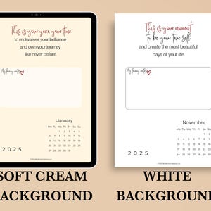 2025 Printable Calendar Self Love Digital Download Monthly Planner ...