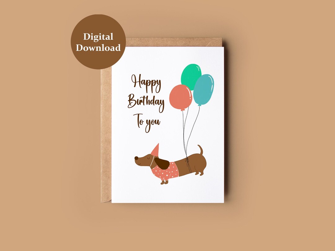 PRINTABLE Supper Cute Birthday Card, Instant Download Printable ...