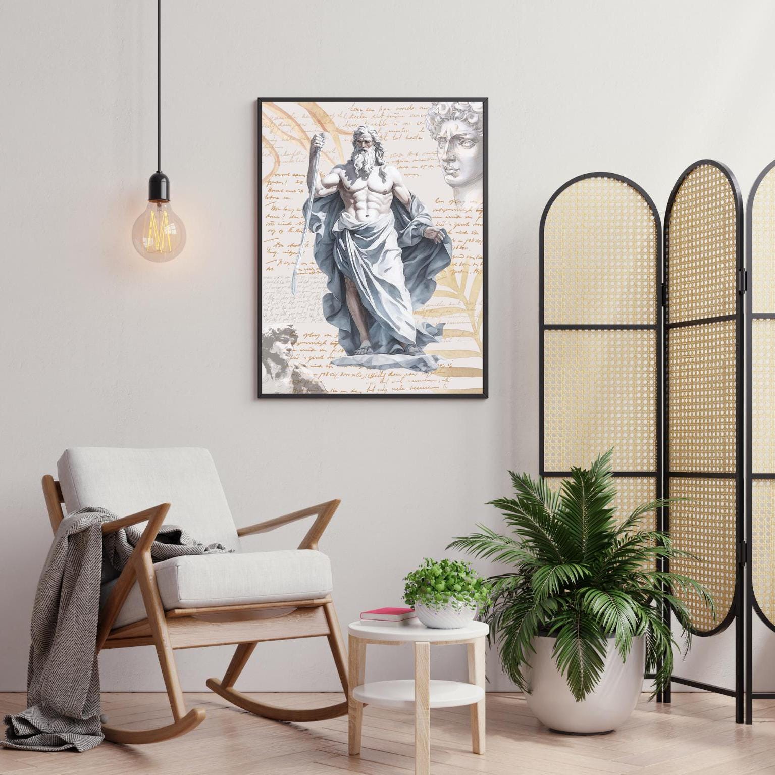 Majestic Zeus Statue Digital Art Print – Stunning Greek Mythology ...