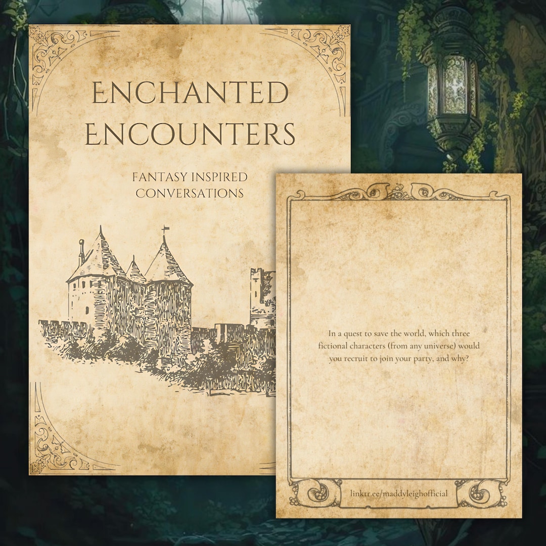 Fantasy Conversation Starters (card Game) - "enchanted Encounters" - Etsy