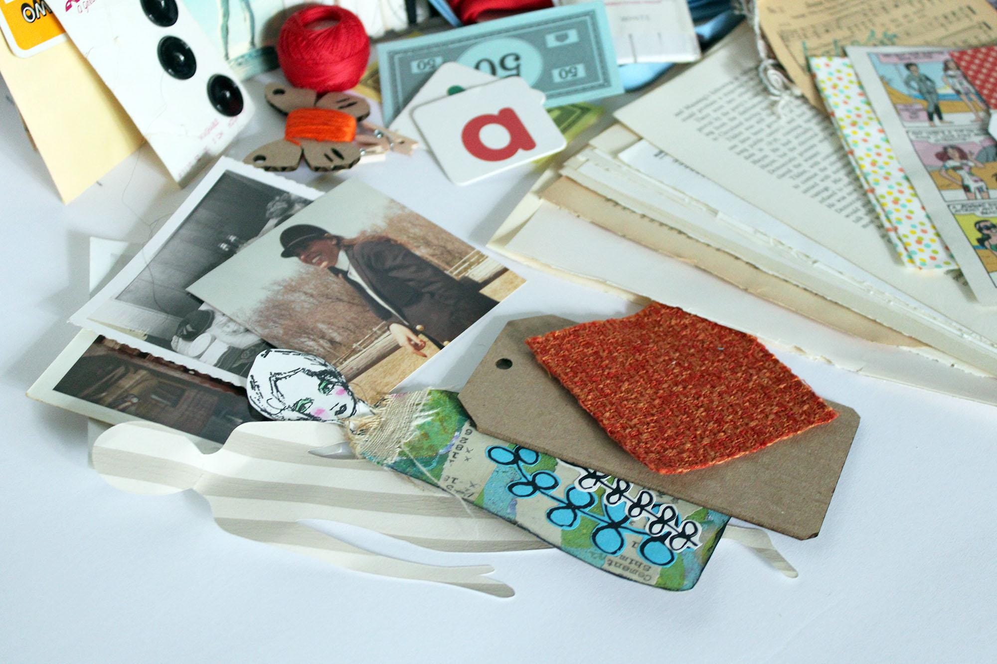 Mixed Media Destash Ephemera Pack | 60+ Miscellaneous Papers, Fibers ...
