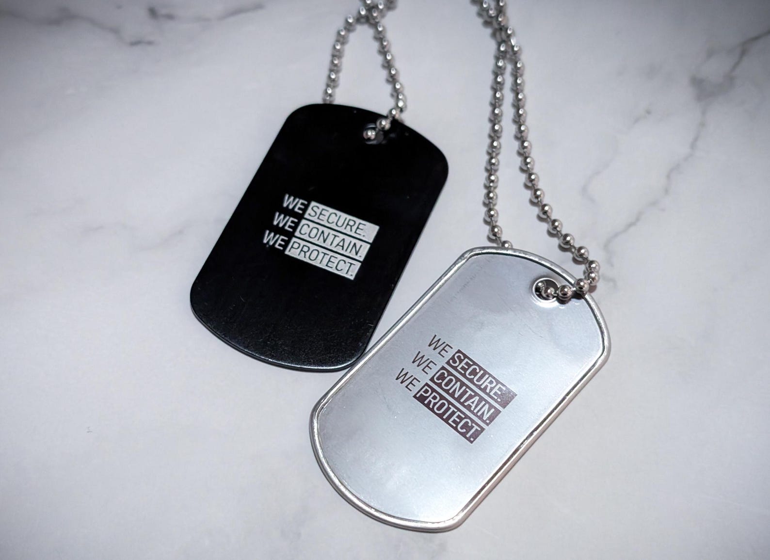 SCP Foundation Agent Personalized Dog Tag, Necklace or Keychain, Silver ...