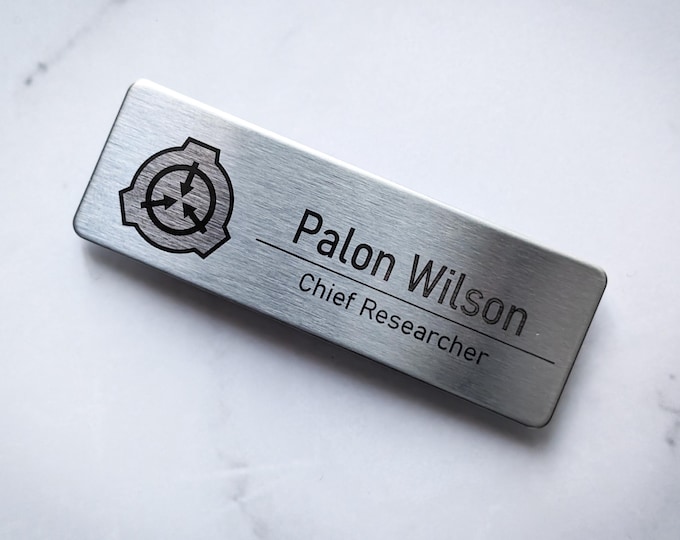 Custom SCP Foundation Agent Nameplate, Name Badge, Laser-engraved ...