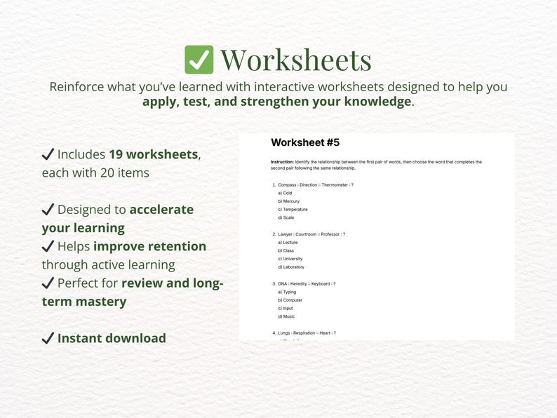 Analogy English Lesson Plan: Reading & Writing Skills Worksheet (PDF ...