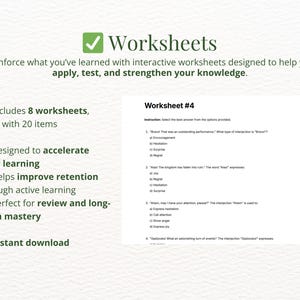 Interjections Grammar Worksheet: English Lesson Plan (PDF Downloadable ...