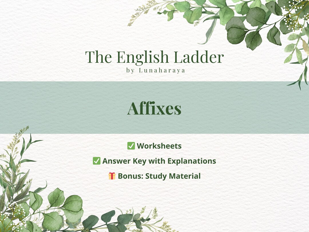 Affixes ESL Lesson Plan: Vocabulary & Word Formation (PDF Downloadable ...