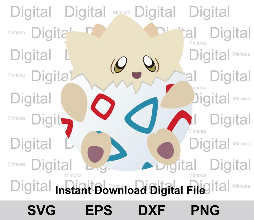 Togepi Svg, Pokemon, Cute Pokemon Cartoon Svg, Togepi Clipart, Togepi ...
