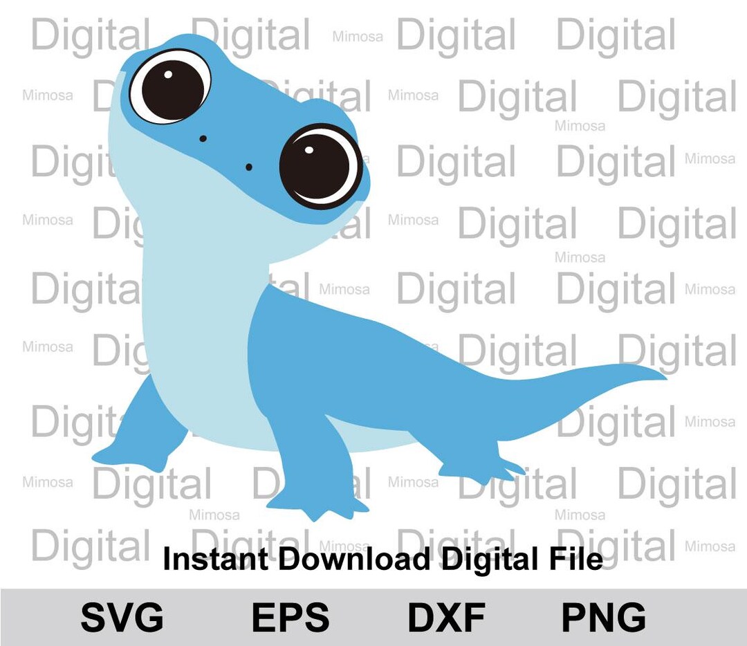 Bruni the Lizard Frozen Svg, Lizard Bruni, Cute Blue Lizard Kid Cartoon ...