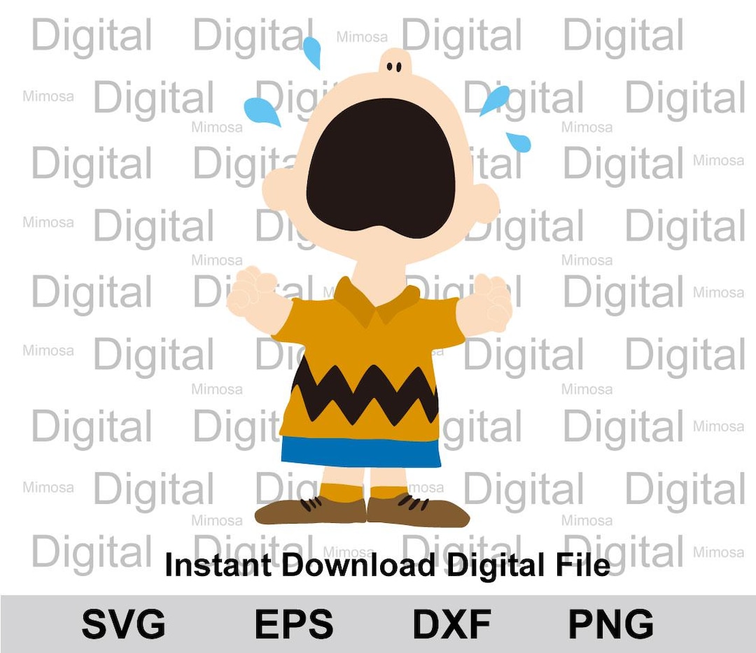 Charlie Brown Screaming Svg, Crying Boy, Cute Charlie Brown Cartoon ...