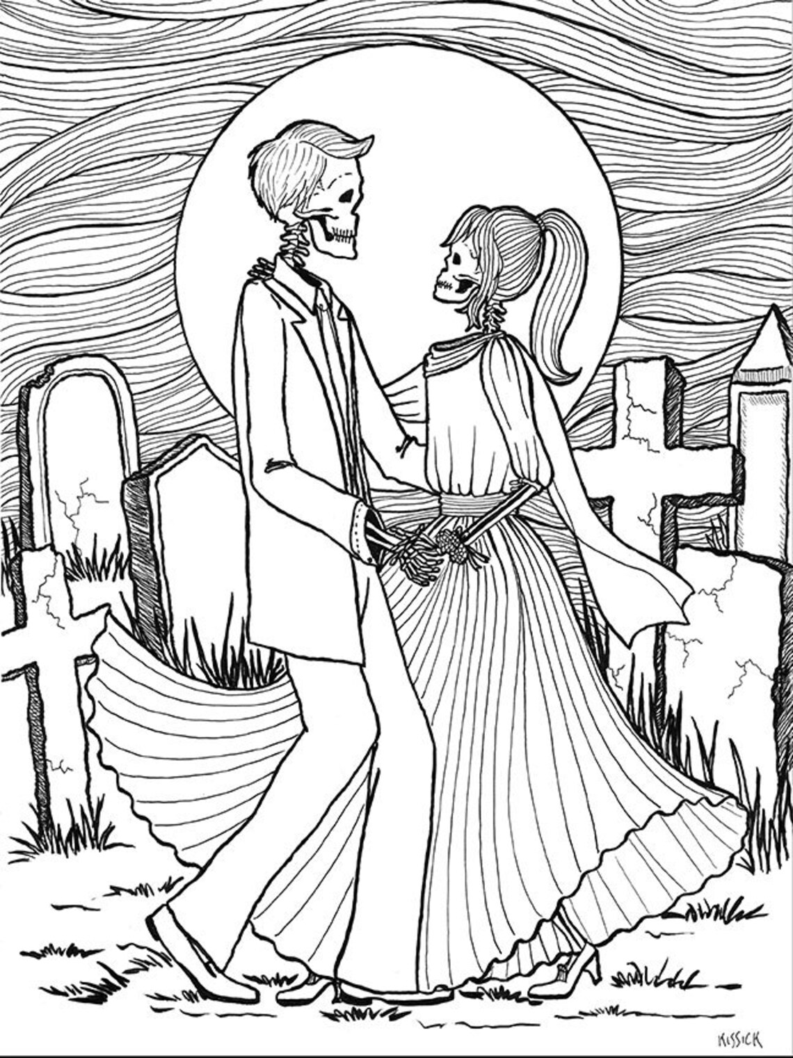 Pretty Dreadful Coloring Pages Halloween Coloring Book - Etsy