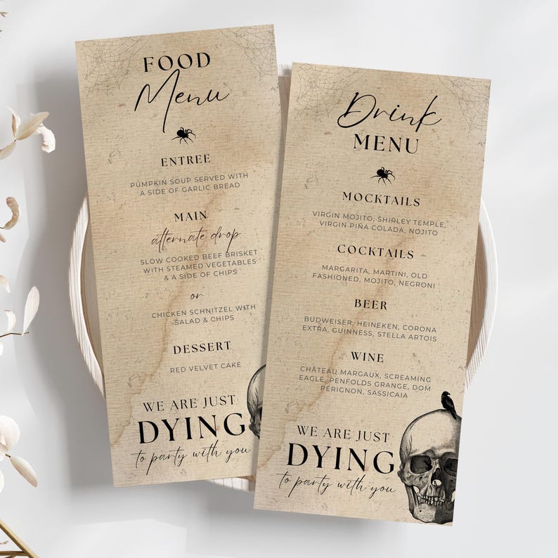 Vintage Halloween Party Custom Sign Template, Printable Halloween Party ...