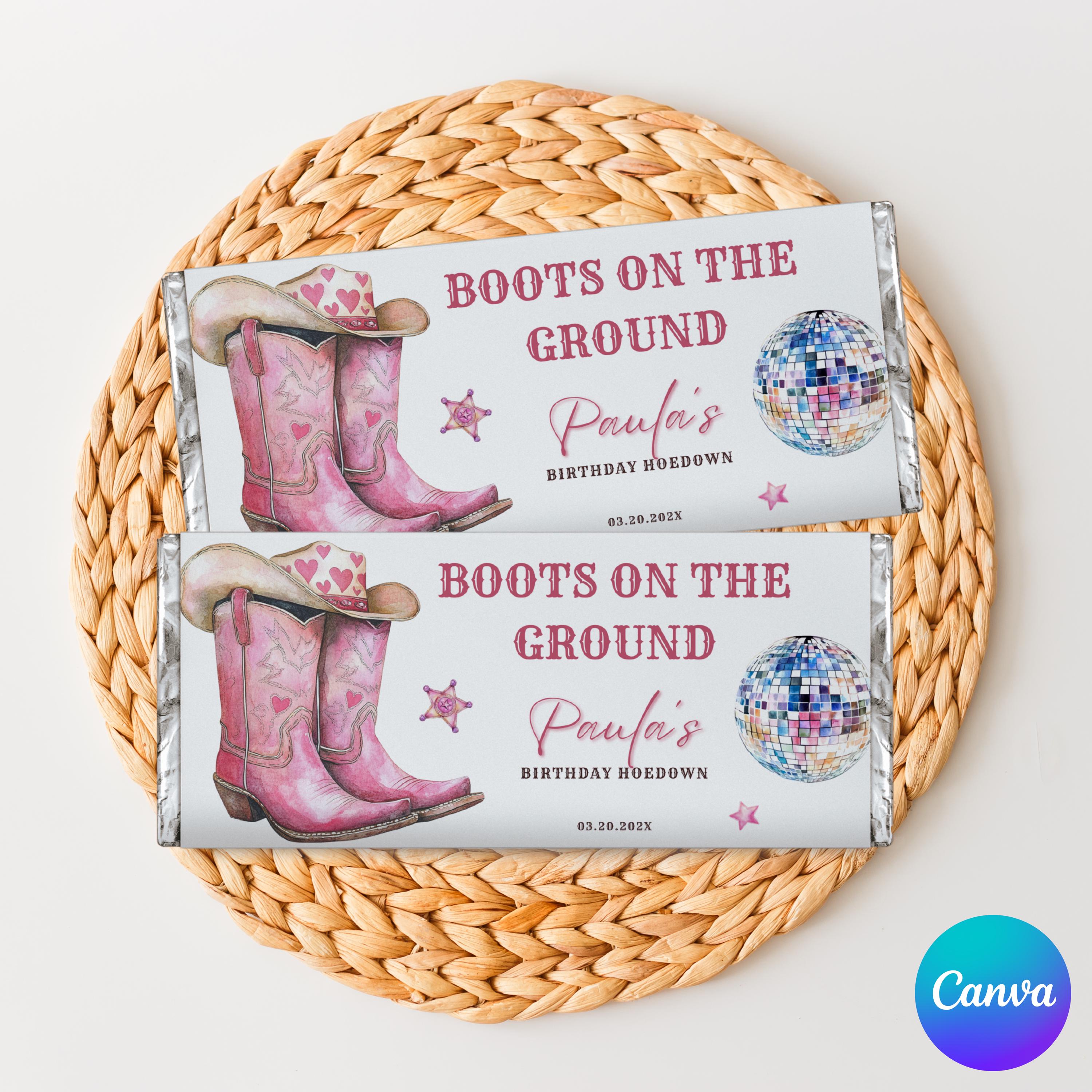 Editable Boots on the Ground Chocolate Bar Wrapper, Western Hoedown ...