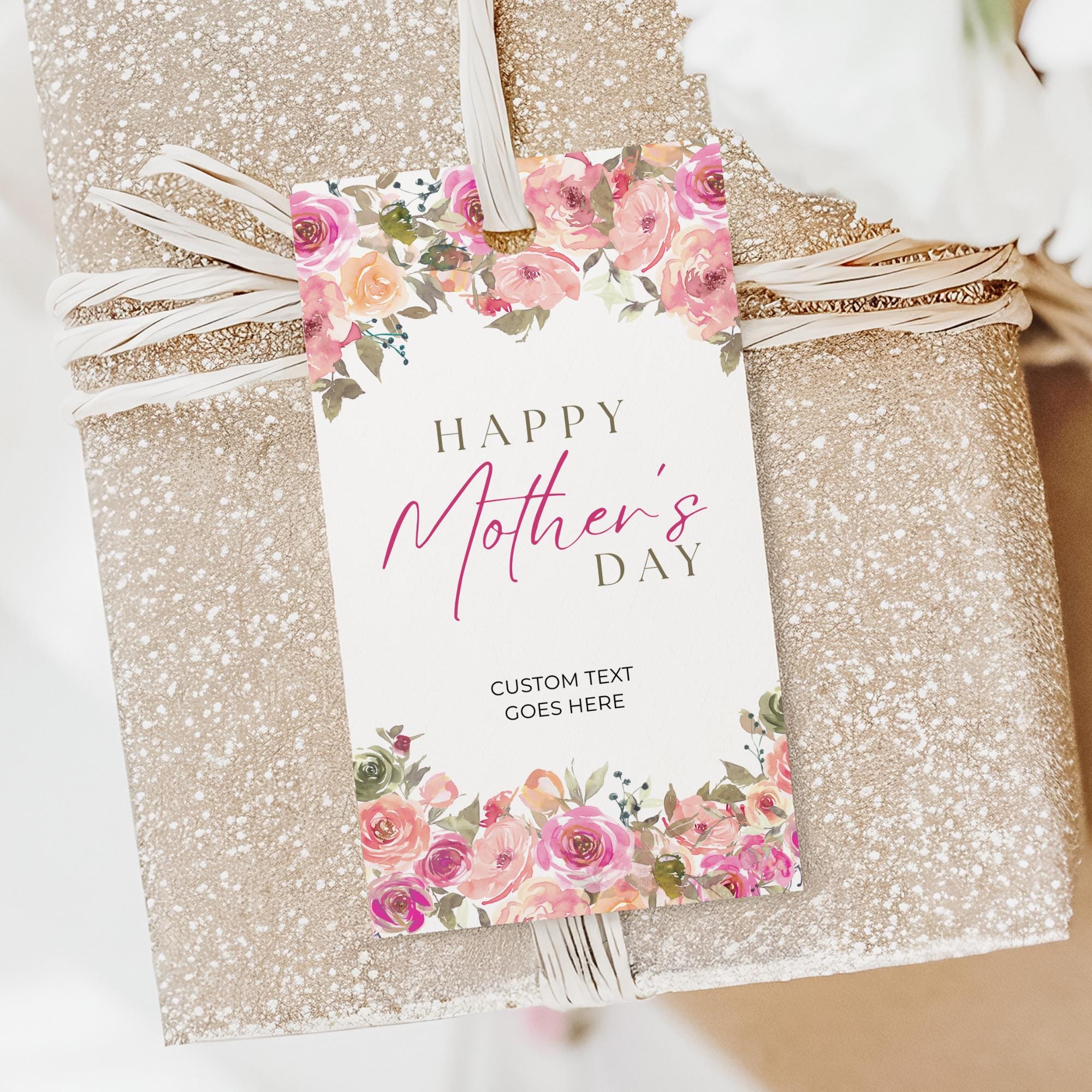 Editable Mother's Day Gift Tags, Mothers Day Treat Tag, Happy Mothers ...