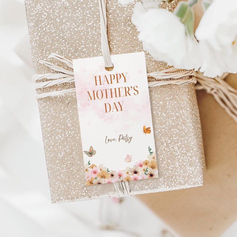 Editable Mother's Day Gift Tags, Mothers Day Treat Tag, Happy Mothers ...