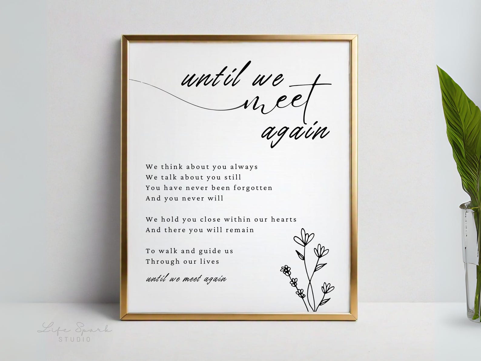 Wedding Memorial Table Sign: 'until We Meet Again' Poem (PDF & PNG) - Etsy